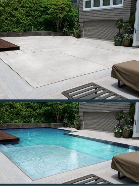 What is a Movable or disappearing pool Floor?